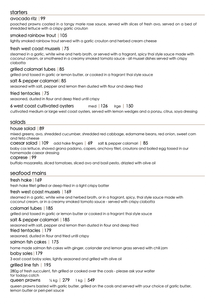 Our Menu - Salmon and Brine