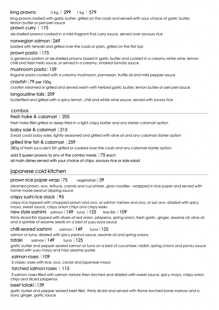 Our Menu - Salmon and Brine