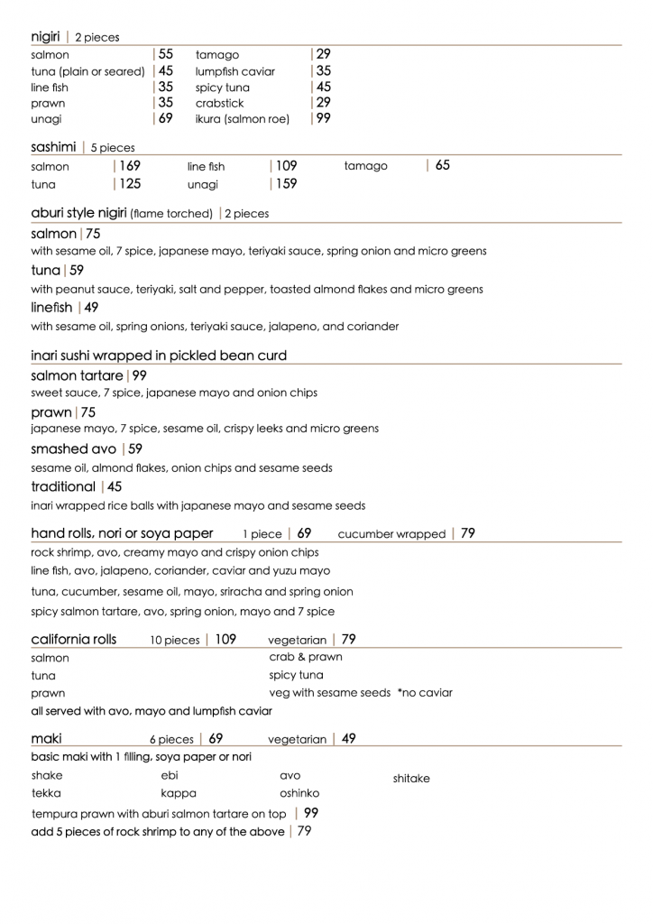 Our Menu - Salmon and Brine